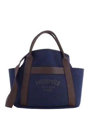 Hermès Sac De Pansage Groom Handbag Canvas - Blue
