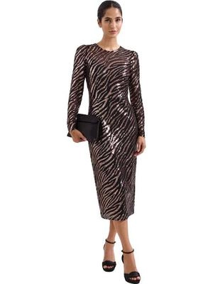 PHASE EIGHT Kate Sequin Dress - Black Multi