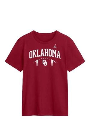 JORDAN BRAND Oklahoma Sooners Primetime Football Icon T-shirt - Crimson