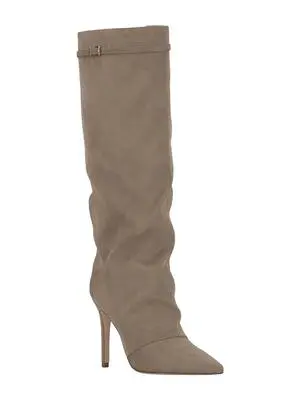 Jessica Simpson Paeril Wide Calf Knee High Stiletto Boots - Light Grey