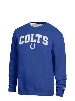 Champion Indianapolis Colts Contrast Lined Crewneck Sweatshirt - Royal