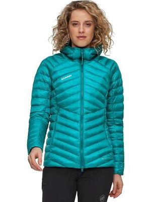 MAMMUT Broad Peak Hooded Down Jacket - Deep Teal/black