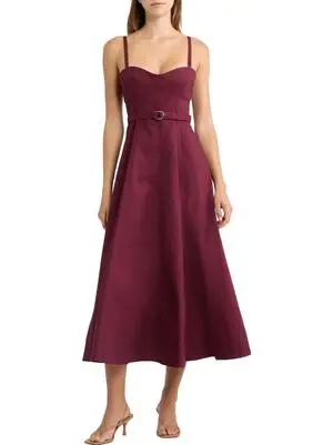 Hill House Home Fiona Cotton Blend Dress - Windsor Wine