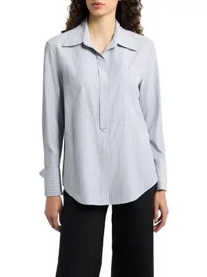 KOBI HALPERIN Tanner Striped Bib Front Shirt