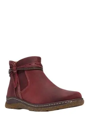 Clarks Orlene Roam Leather Bootie - Dark Red
