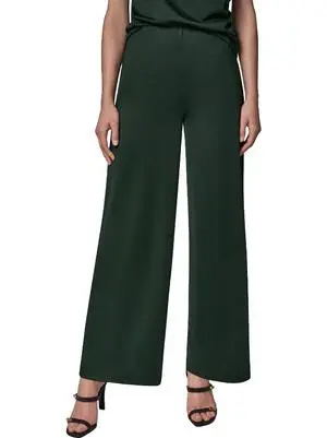 Donna Karan New York Pull On Wide Leg Pants - Black Forest