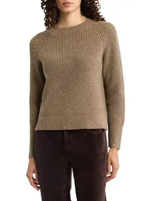 Kobi Halperin Kimberly Sequin Raglan Sleeve Sweater - Toffee