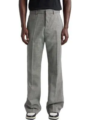 Amiri Houndstooth Wool Trousers - Black