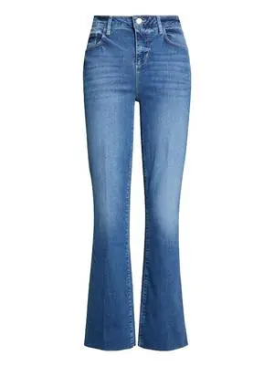 L'Agence Les Petites Ruth Raw Hem Straight Leg Jeans - Cambridge