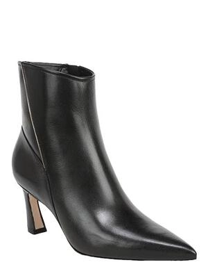 27 EDIT NATURALIZER Eva Leather Pointed Toe Bootie - Black Leather