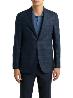 JACK VICTOR Morton Wool Silk Sport Coat - Navy