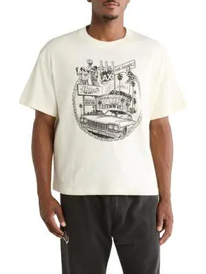 HONOR THE GIFT La Chain City Cotton Graphic T-shirt - Bone