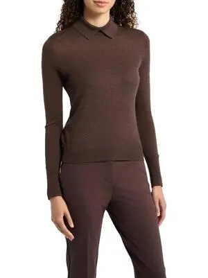 Kobi Halperin Karli Collared Sweater - Chocolate