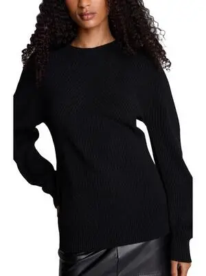 KENNETH COLE Seamless Mock Neck Sweater Black