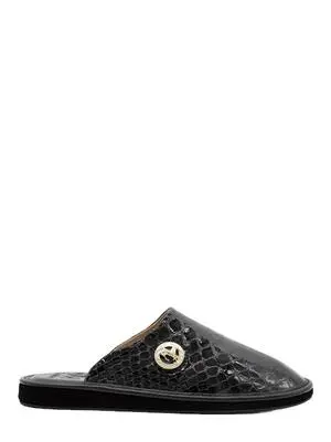 CAVALINHO Gallop Patent Leather House Slippers - Black