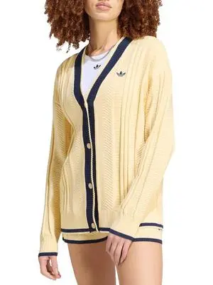 ADIDAS ORIGINALS V-neck Cardigan - Warm Vanilla