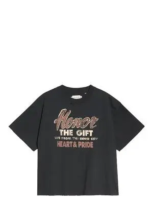 HONOR THE GIFT Heart & Pride Cotton Graphic T-shirt - Black