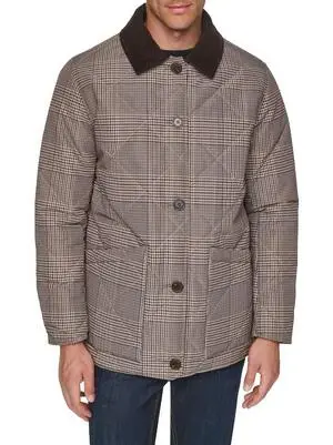 Cole Haan Reversible Oversized Diamond Quilted Jacket - Brown Multi