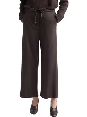 Max Mara Floria Stretch Virgin Wool Crop Pants - Brown