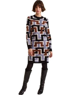 PHASE EIGHT Brianna Crew Neck Knitted Dress - Black
