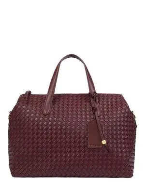 KATIE LOXTON Milan Woven Cabin Bag - Cherry Mixed