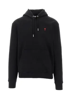 AMI Paris De Coeur Hoodie - Black