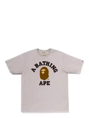 A BATHING APE Essential College T-shirt (fw26) Ash