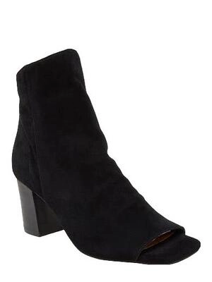 SILENT D Cilba Open Toe Bootie - Black Suede