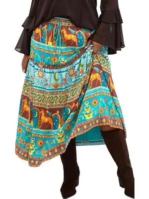 City Chic Print Maxi Skirt - Paradiso