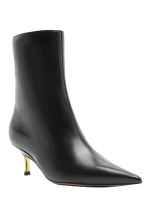 AREZZO Dani Bootie With Metallic Heel - Black