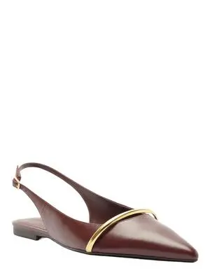 AREZZO Margaret Slingback Pointed Toe Flat - Fresh Ruby