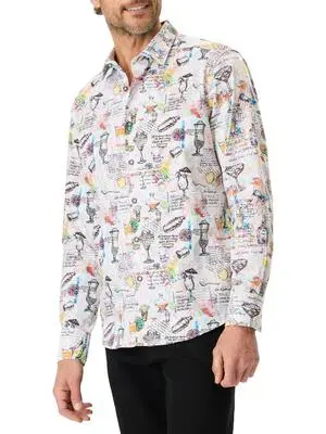 Robert Graham Sauced Printed Knit Shirt - Multi