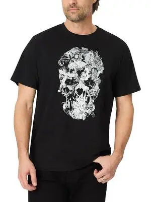 Robert Graham Hallow Bones Graphic T-shirt - Black