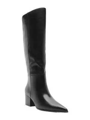 AREZZO Arezzo Ally Knee High Boot With Block Heel Black