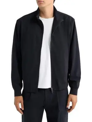 Theory Zip-up Bomber Jacket With Stand Collar - Black