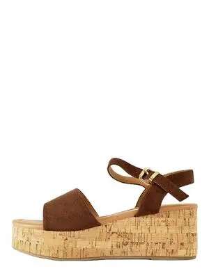 V.GAN LONDON V.gan Gotu Wedge Cork Sandals - Brown