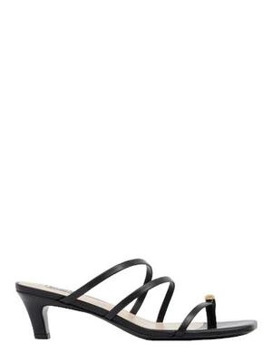 MI/MAI Lima Metal Detail Heeled Mule Sandals - Black