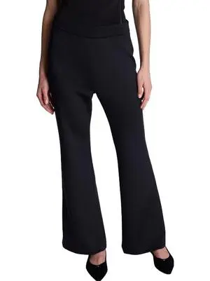 KENNETH COLE High Waist Flare Pants - Black