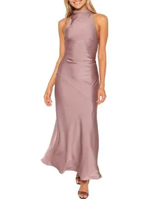 PETAL & PUP Halter Neck Maxi Dress - Purple