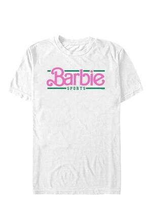 BARBIE Classic Sports Logo Short Sleeve Graphic T-shirt - White