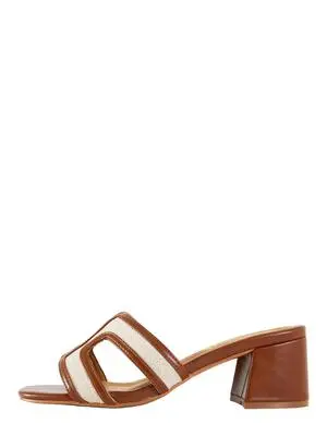 V.GAN LONDON Bok Slip On Heeled Sandals - Brown
