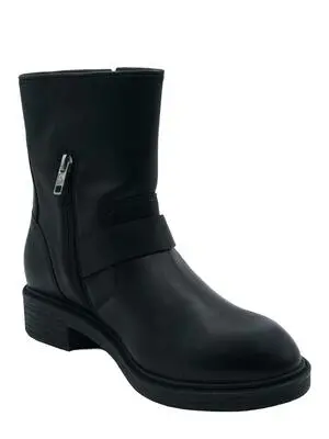 Ash Flame Lily Leather Bootie - Black