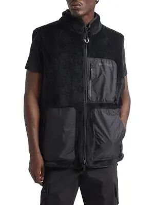 Moncler Reversible Quilted Down & Fleece Vest - Black