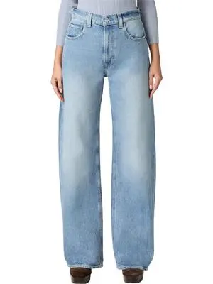 Paige Arellia High Waist Barrel Jeans - Camembert