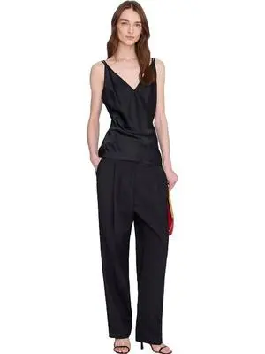 ANINE BING Blanca Satin Camisole - Black