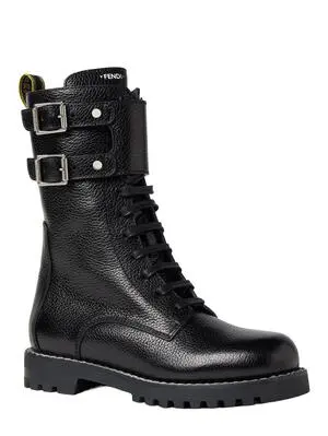 Fendi Biker Combat Boot - F0qa1 Nero