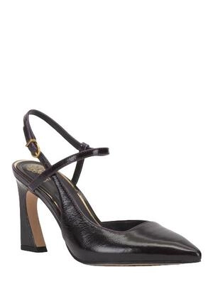 Vince Camuto Bevarin Leather Pointed Toe Pump - Cherry Cola