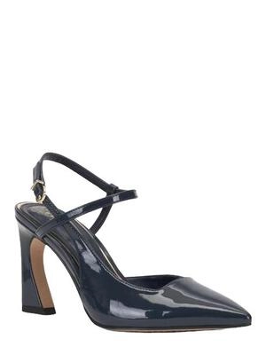 Vince Camuto Bevarin Leather Pointed Toe Pump - Deep Navy