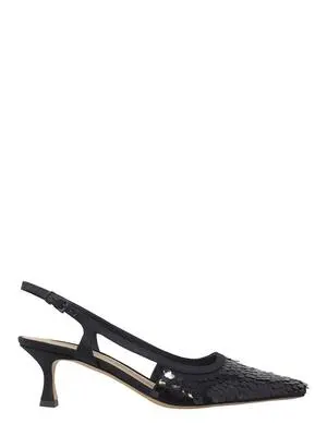 MADISON MAISON Sequence Snip Toe Slingback Heel - Black