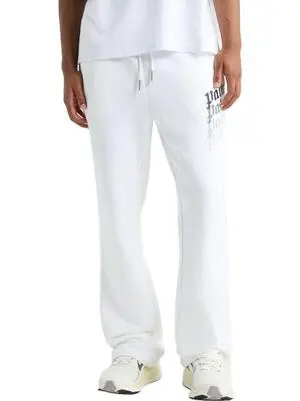 PLAY PALM ANGELS Logo Print Sweatpants - White